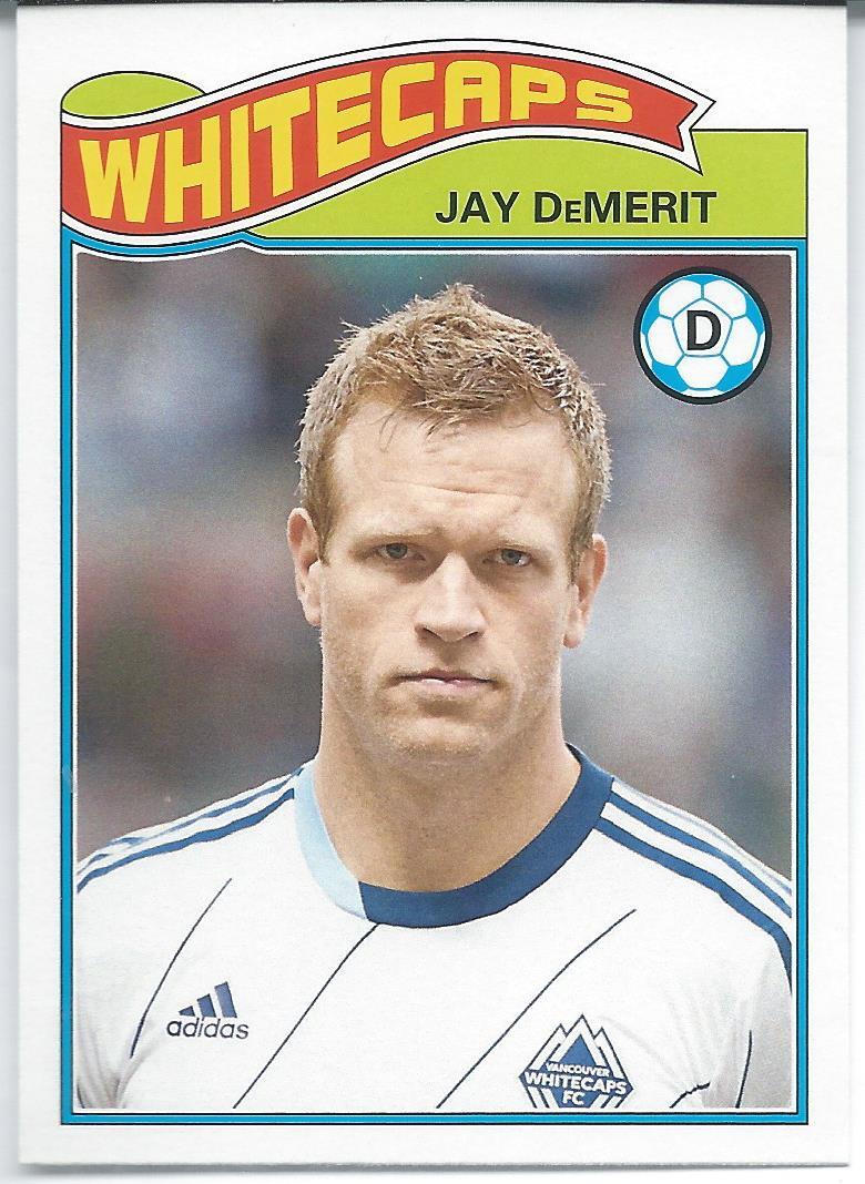 2013 Topps MLS Soccer 1978 EPL Footballer JAY DeMERIT Watford Whitecaps ...