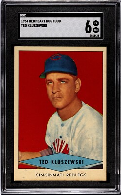 1954 Red Heart TED KLUSZEWSKI Cincinnati Reds SGC 6 EX/NM Condition | eBay