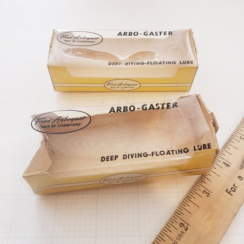 Vintage Fred Arbogast ARBO-GASTER (empty) Lure Box Lot | eBay