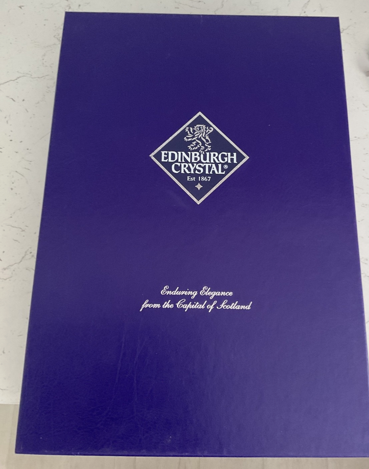 4 Boxed Edinburgh Crystal DUET Wine Glasses 7 inch. Ex Cond. Boxed ...