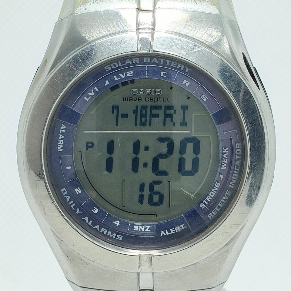 Casio Digital Solar Radio Wave Watch for Men, Alarm, WV-100J, Used | eBay