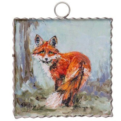 The Round Top Collection Mini Gallery Red Fox 6x6x1 | eBay