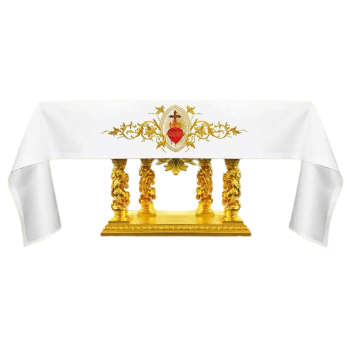 Embroidered Altar Cloth "Heart of Jesus" Tablecloth Church Vestment ...
