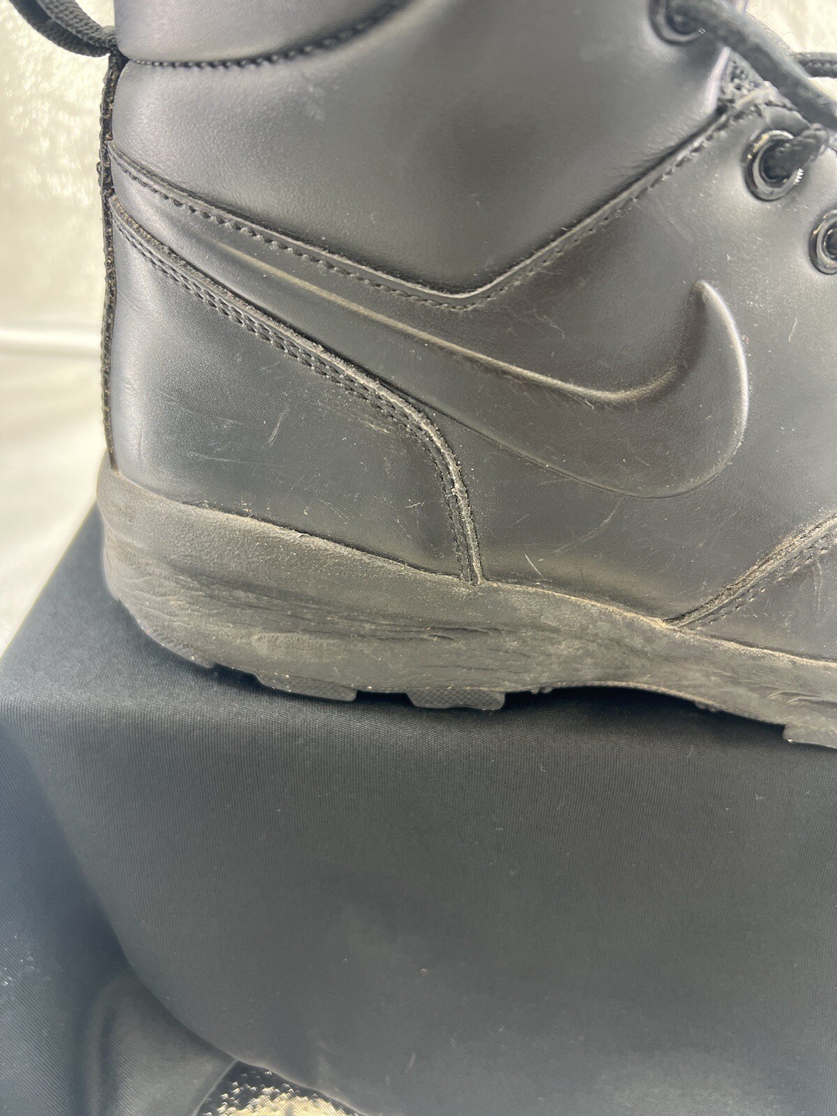 Nike Manoa Leather Triple All Black Work Shoe Boot 45… - Gem