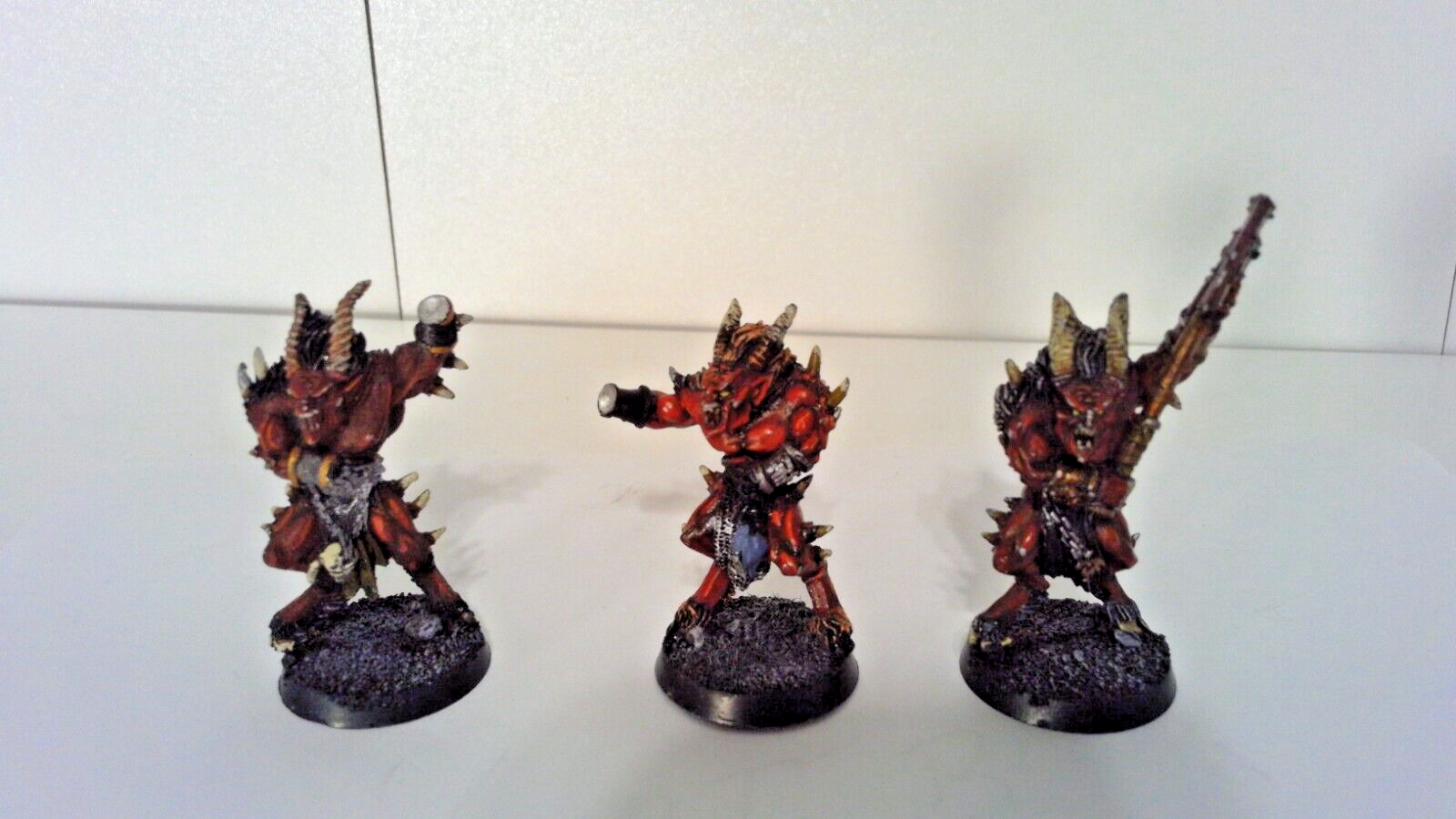 3x Warhammer 40k Chaos Daemons Bloodletters of Khorne Metal OOP ...