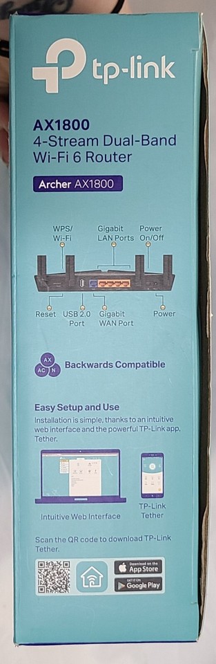 TP-LINK Archer AX1800 Dual-Band Wi-Fi 6 Router BRAND NEW Open Box ...