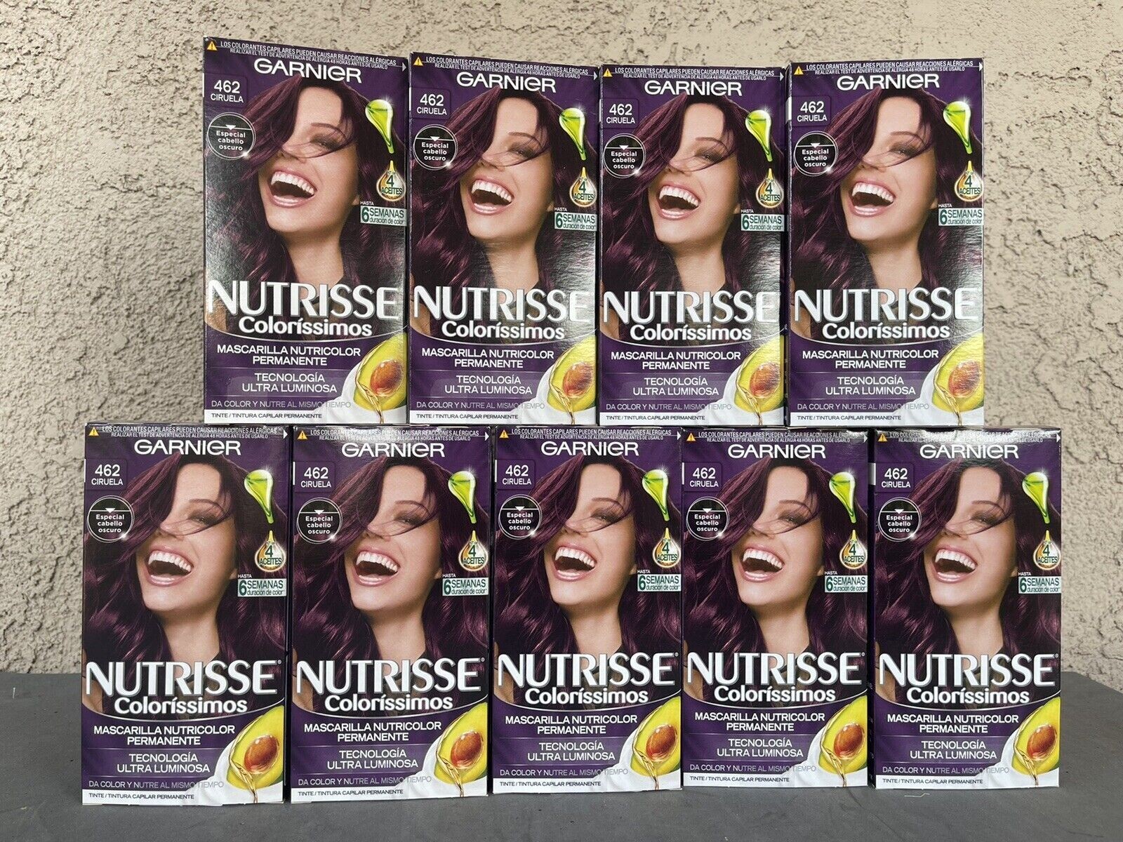 9 BOXES GARNIER 462 CIRUELA PLUM NUTRISSE PERMANENT HAIR COLOR | eBay