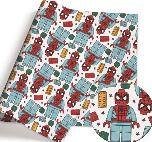 Marvel Spiderman Superheld lego Ziegel Polybaumwolle Stoff Halb Yard ...