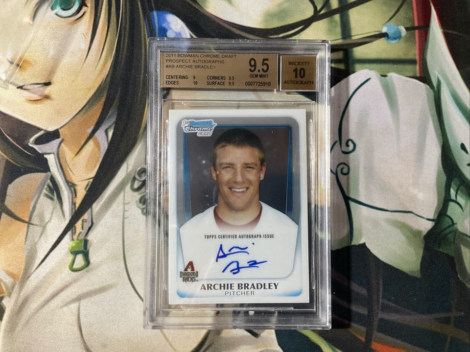 2011 Bowman Chrome BASEBALL Draft Prospect Auto Archie Bradley RC BGS 9 ...
