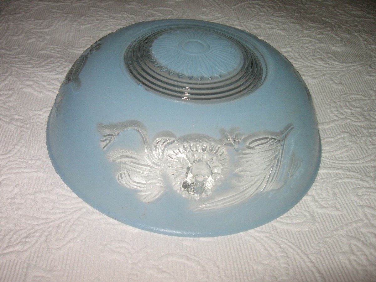 Antique Blue Glass Ceiling Covers Blue Glass Vintage Ceiling Light