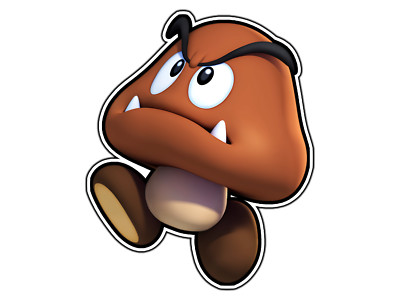 #1836 Goomba Mushroom Kingdom Waterproof Vinyl Sticker Die-Cut Car ...