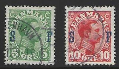 Denmark, 1917, Scott #M1-M2 Military Stamps, Complete Set, Used | eBay