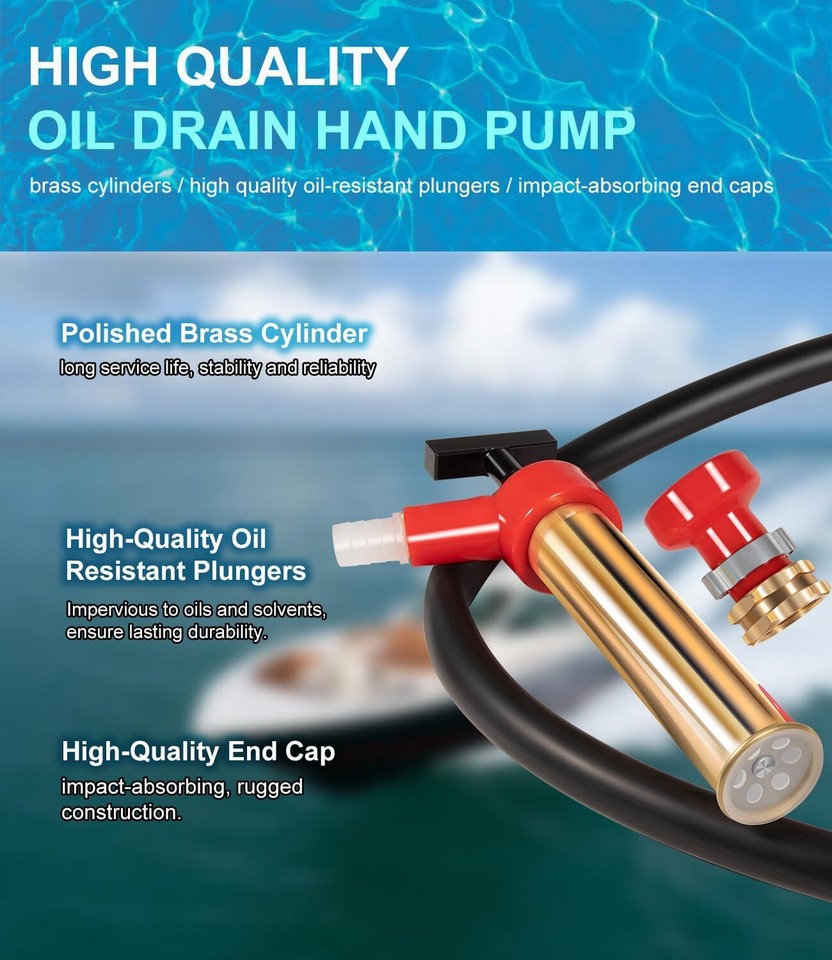 34060-0130 Marine Engine Oil Drain Hand Pump, Boat Oil Change Pump Fits ...