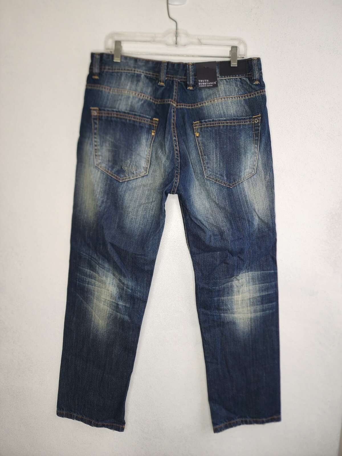 NWT Truth Justice Common Sense Distressed Straight Leg 34x30 Mens Jeans ...