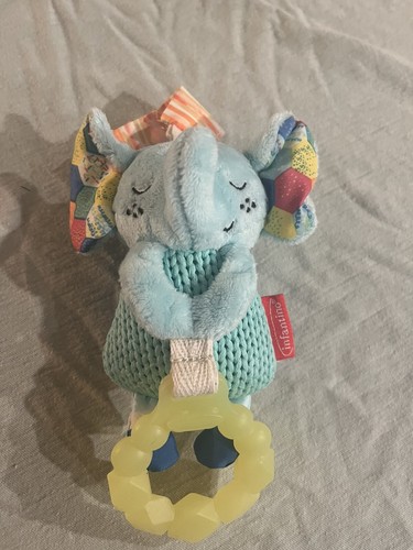 Infantino Elephant Plush Rattle With Teething Ring Infant Teether Toy ...