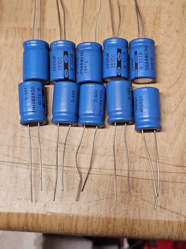 1000 uf 25 Volt 105^ Electrolytic Capacitors 10 Pieces | eBay