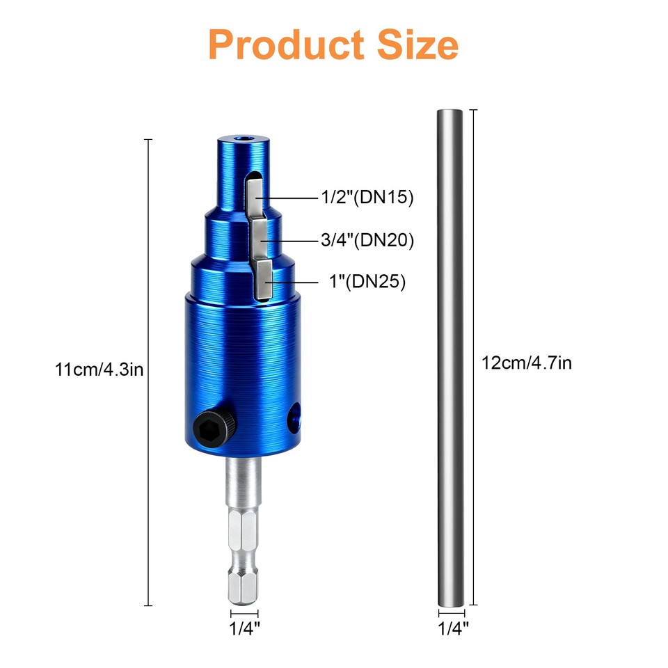3-in-1 Broken Pipe Extractor 1/2" 3/4" 1"PVC/CPVC/PEX Internal Pipe ...