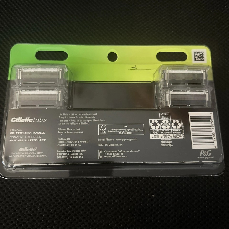 Gillette Labs Refill Razors with Exfoliating Bar ~ 8 Cartridges ~ NEW ...