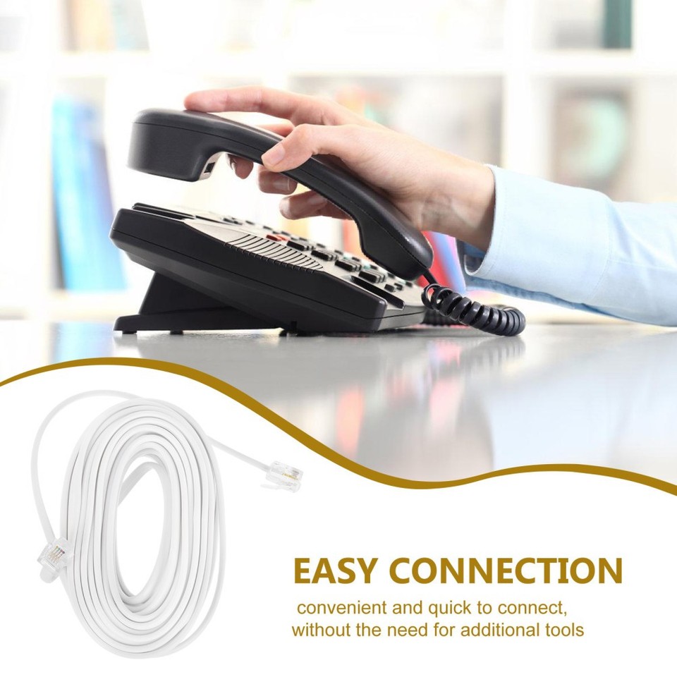 Landline Phone Cord with RJ11/RJ14 6P4C Connector for Telephone Line ...