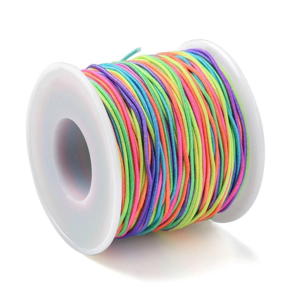 Rainbow Stretchy String 1MM Rope Practical Elastic Cord Bracelet String ...