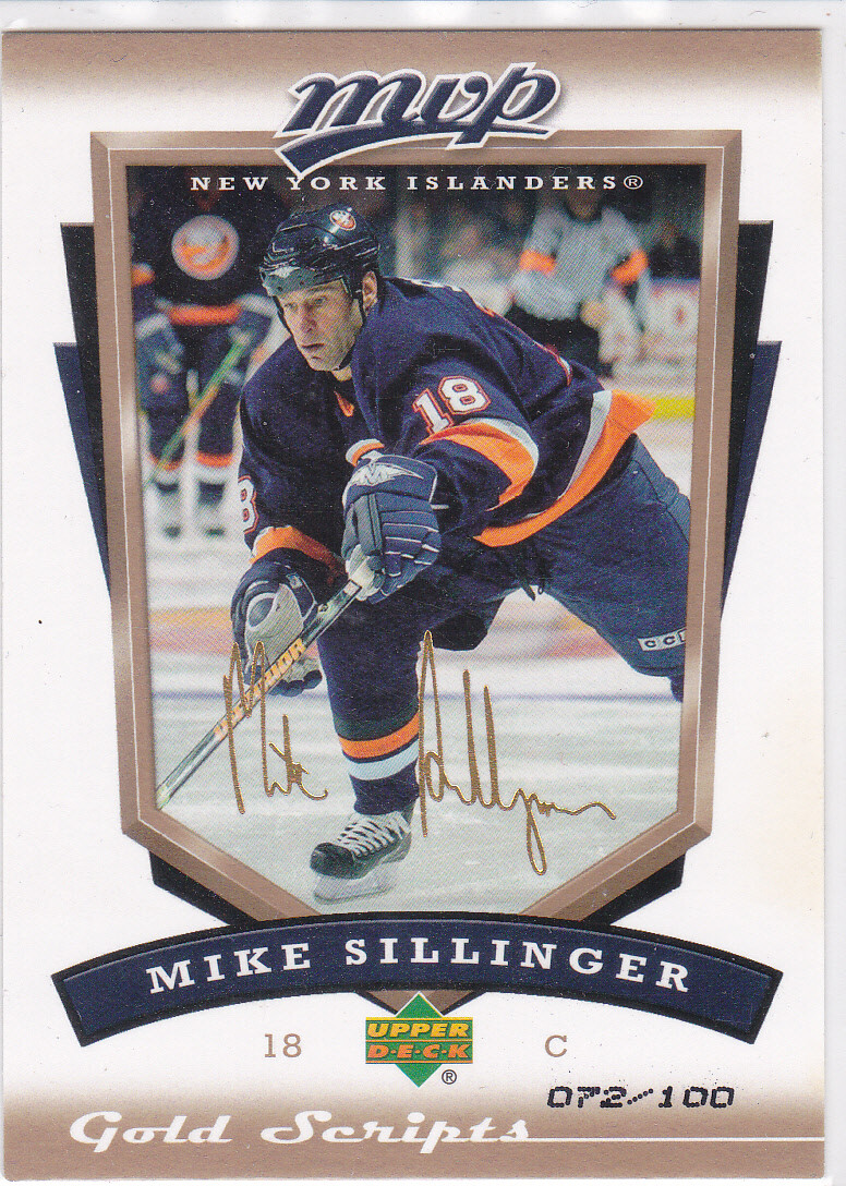 2006-07 Upper Deck MVP MIKE SILLINGER Gold Scripts parallel card #182 ...