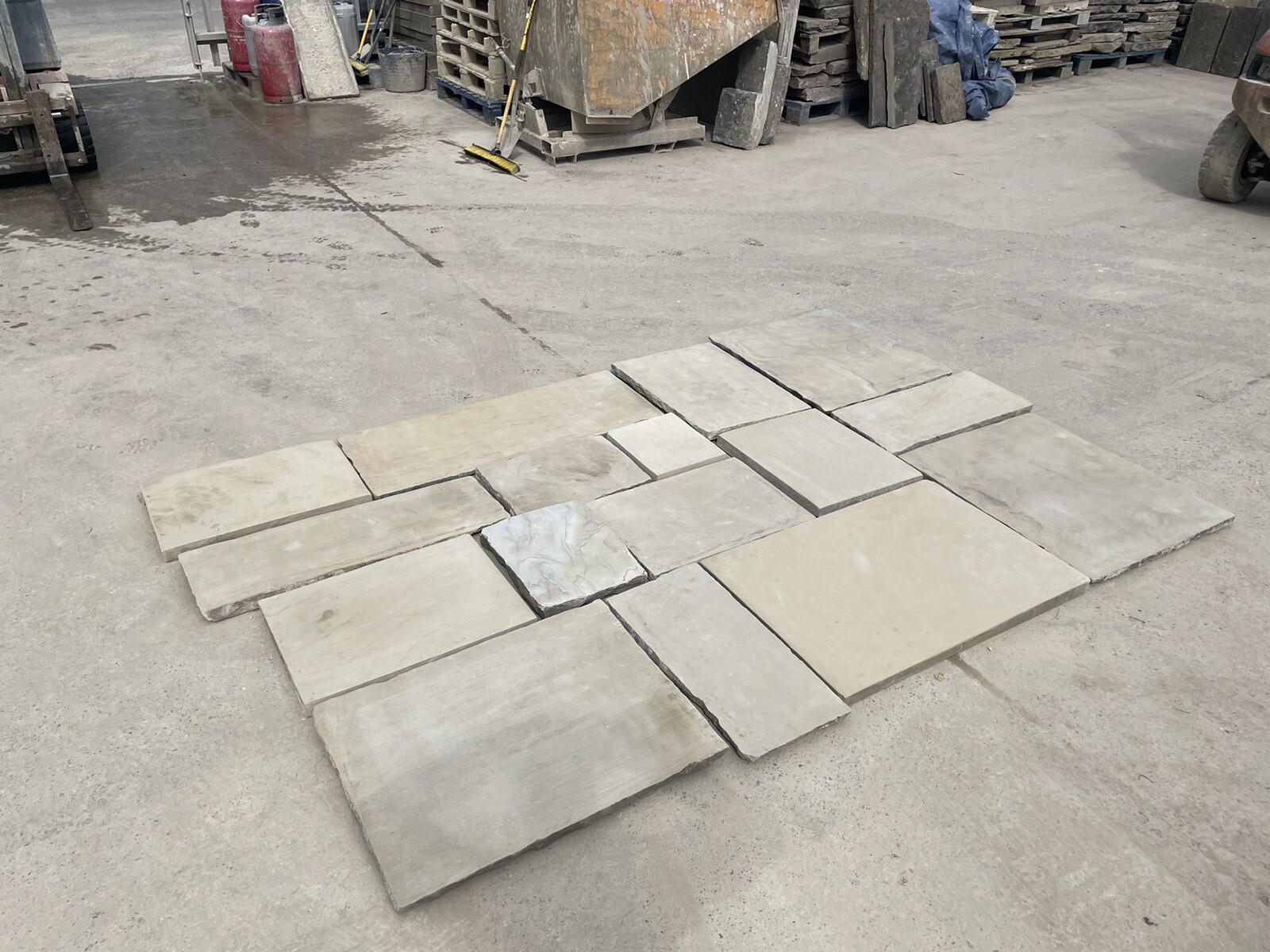Reclaimed Bespoke Smooth York Stone Paving Flags £135 Per Yard HUGE ...