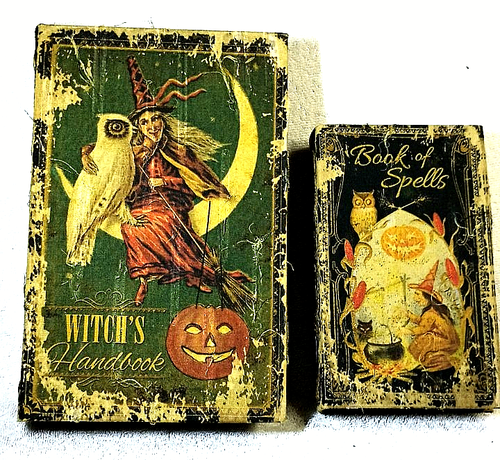 Two-piece Vintage Halloween Witch & Spells Handbook Boxes | eBay
