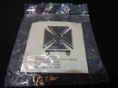 US Army Qualification Badge - Basic Marksman NEW IN PACKAGE | eBay