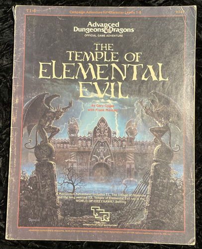 AD&D Dungeons & Dragons The TEMPLE of ELEMENTAL EVIL T1-4 9147 1985 ...
