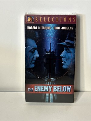 NEW! The Enemy Below 1957 Robert Mitchum (VHS, 1985) 20th Century Fox ...