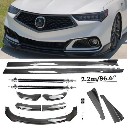 Carbon Fiber Front Bumper Lip Spoiler Splitters Body Kit For Acura TLX ...