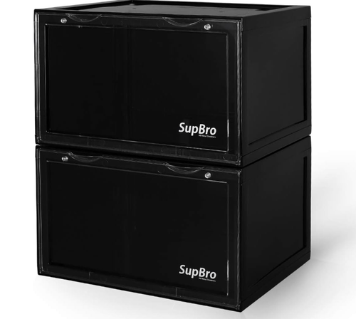 SupBro Sneakers Collection Crate Easy Access Storage Shoes Box 2 Pack ...