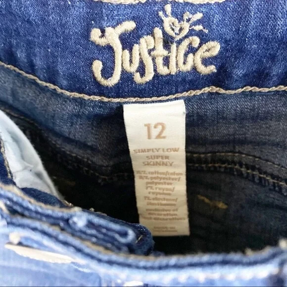Justice Simply Low Super Skinny Rhinestone Jeans | eBay