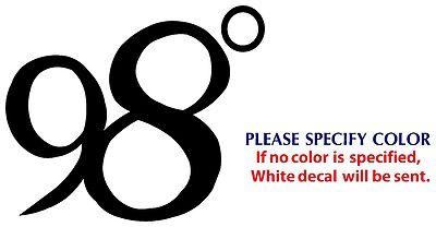 98 DEGREES Metal Band Graphic Die Cut decal sticker Car Truck Boat ...