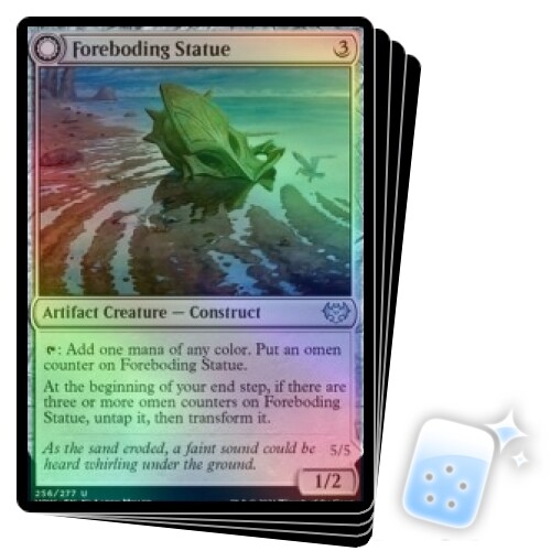 FOIL FOREBODING STATUE X4 Innistrad: Crimson Vow VOW Magic MTG MINT ...