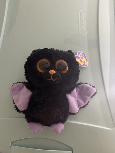 Halloween Ty Beanie Boo SWOOPS the black and purple lavender bat WITH ...