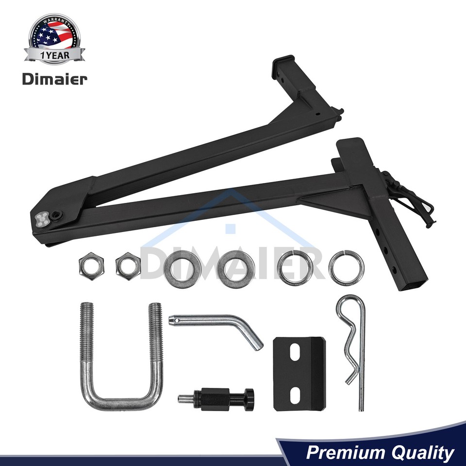 Swing Away Hitch Adapter, 90-Degree Swing Away Arm, Fits 2" Hitch, 180 ...