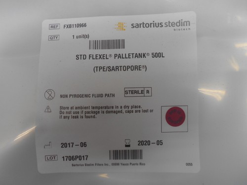 SARTORIUS STEDIM FXB11966 STD FLEXEL PALLETANK 500L TPE/SARTOPORE | eBay