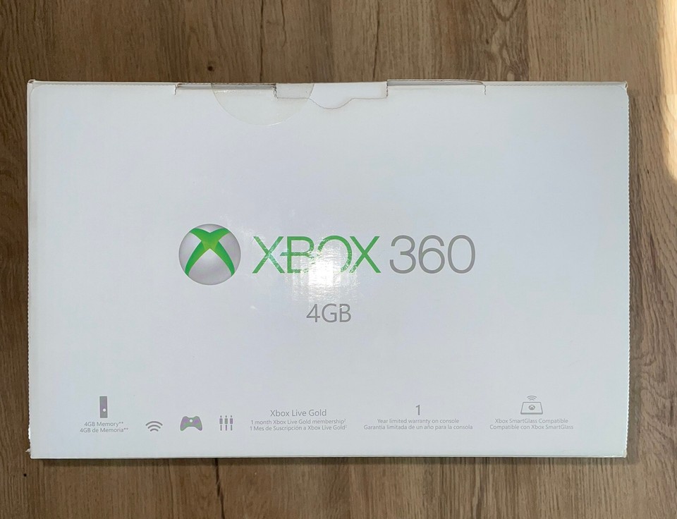 RARE! NEW!! Microsoft Xbox 360 E 4 GB Black Mod 1538 Factory Sealed ...