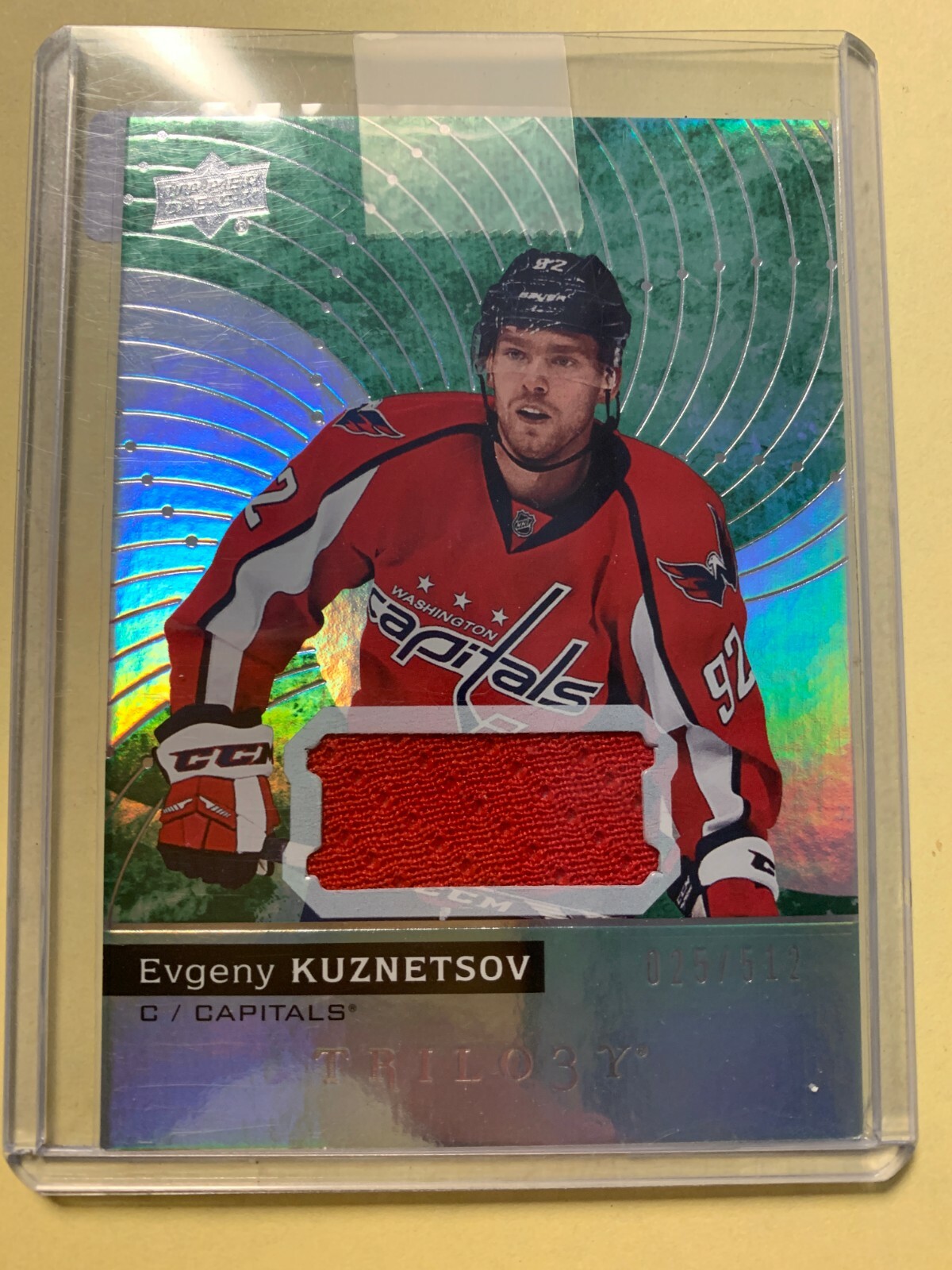 A4303 - 2017-18 Upper Deck Trilogy Green #38 Evgeny Kuznetsov Jersey ...