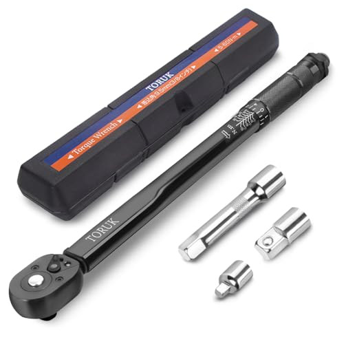 TORUK Torque Wrench Pre-set Type 9.5mm 3/8 Inch Socket 5-60N·m 12.7mm ...