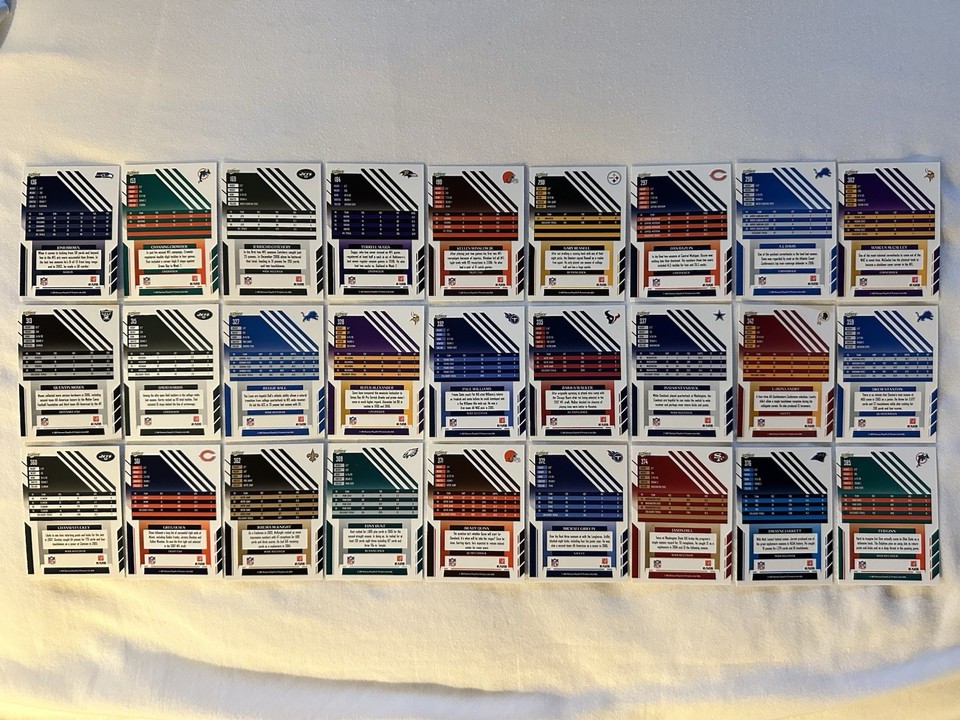 2007 SCORE FOOTBALL 27 DIFFERENT CARD LOT TERRELL SUGGS TED GINN KELLEN ...