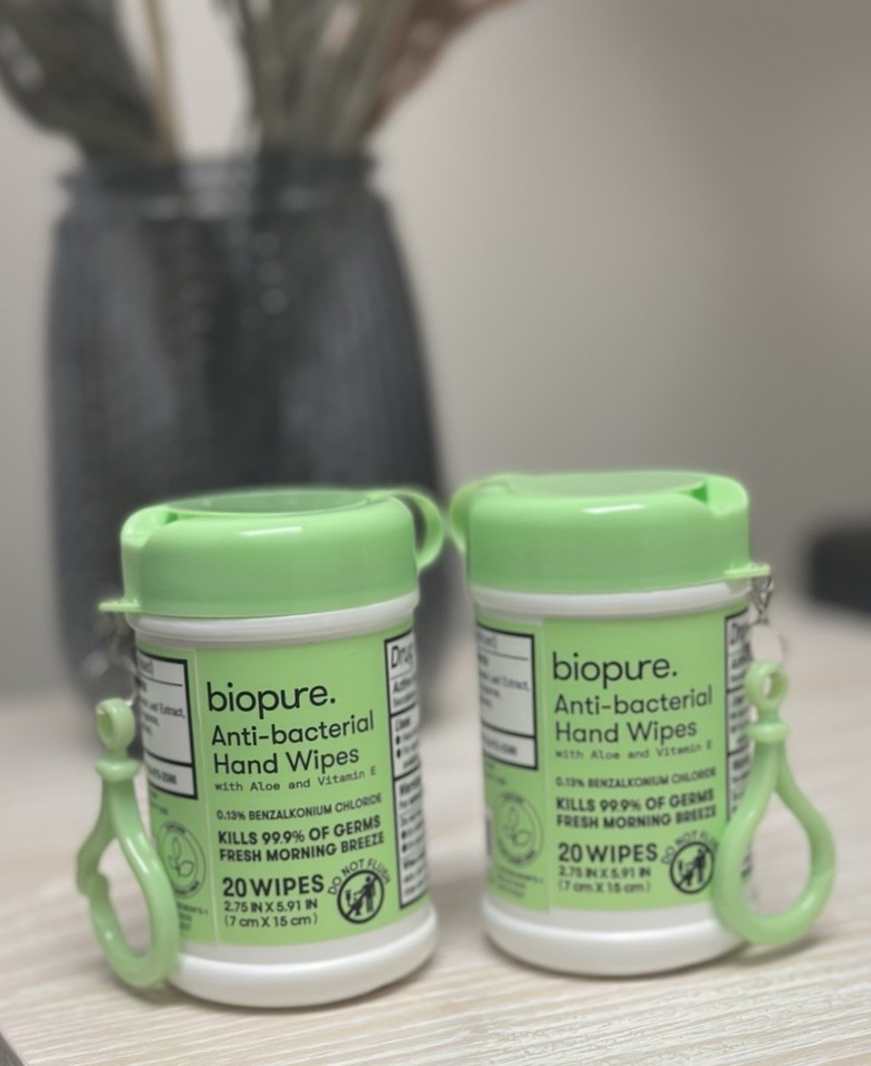 Biopure Wipes Set 3pc: Cup Holder Canister + BONUS 2 FREE Mini Wipes | eBay