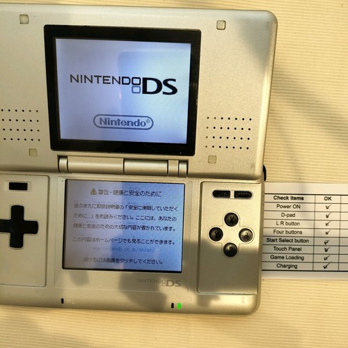 Nintendo DS Platinum Silver Game Console w/ Charge | eBay