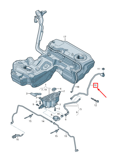 NEW AUDI A6 AVANT C7 CHARCOAL CANISTER BREATHER LINE 4G0201997BD ORIGINAL | eBay