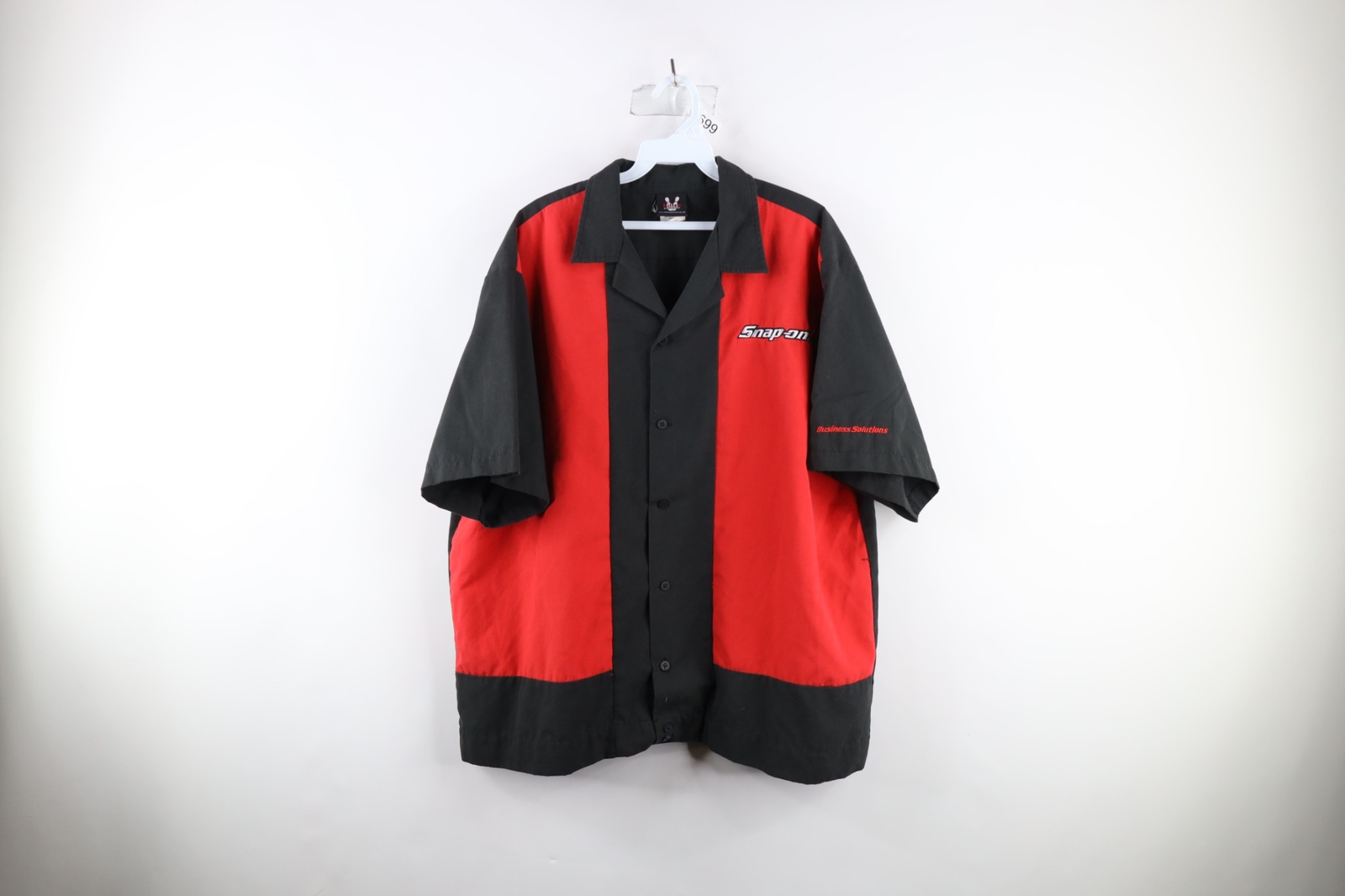 Vintage 90s Mens XL Spell Out Snap On Panel Collared … - Gem