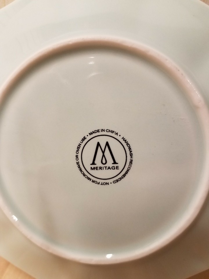 Meritage Tea Cup and Saucer Blue and White with Flowers | eBay