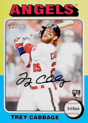 2024 TOPPS HERITAGE #109 TREY CABBAGE ROOKIE CARD LOS ANGELES ANGELS | eBay