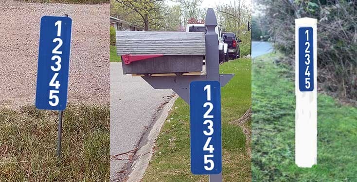 Reflective Address Sign - House Number Set 911 Safety, Aluminum sign | eBay