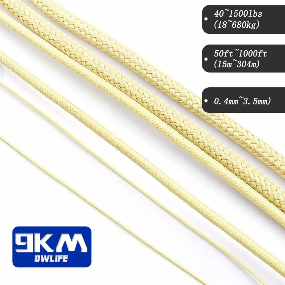 100% Kevlar String 40lb-5000lb Fishing Assist Cord Strong Rope Made ...